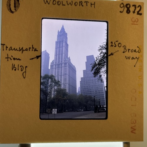 1963 NYC New York City Woolworth Building Original Vintage Photo 35mm ...