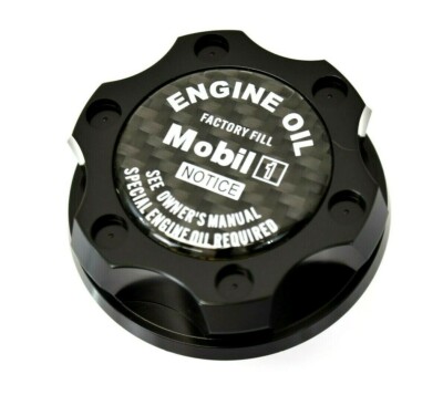 FORD MUSTANG CARBON FIBER MOBIL 1 BILLET BLACK ENGINE OIL CAP | eBay