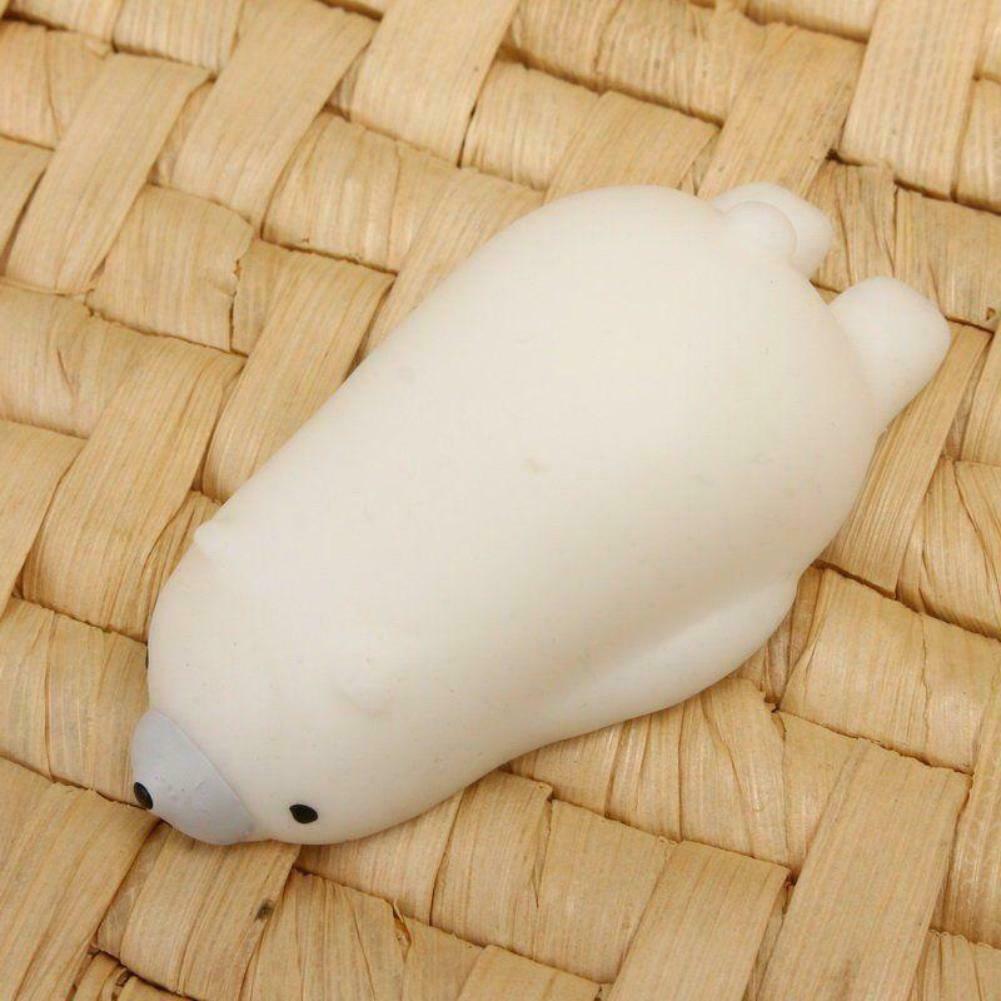 Mochi Cute Polar Soft Bear Squeeze Healing Stress Reliever Fun Kids ...