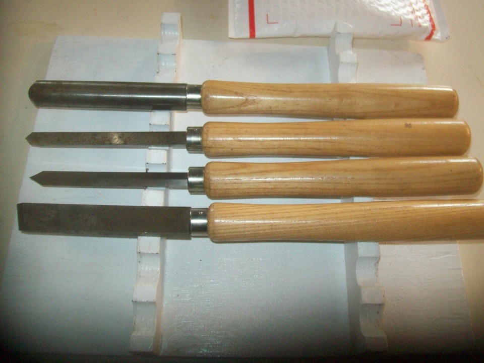 Set of 4 Different Heavy Master Mechanics Wood Turning Chisels 16" Long ...