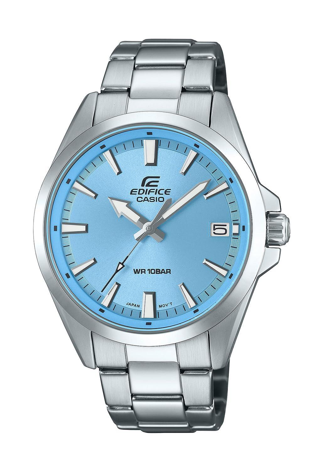CASIO EDIFICE EFV-100DJ-2BJF Blue Dial Elegant Stainless Steel Men ...