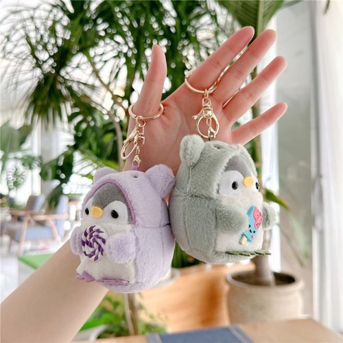 Cute Plush Key Ring Cartoon Key Pendant Penguin Stuffed Doll Men Women ...