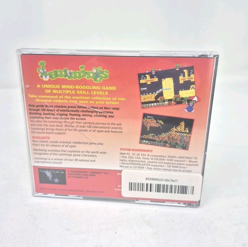Lemmings - PC CD-ROM - Jewel Case - Good - See Desc | eBay