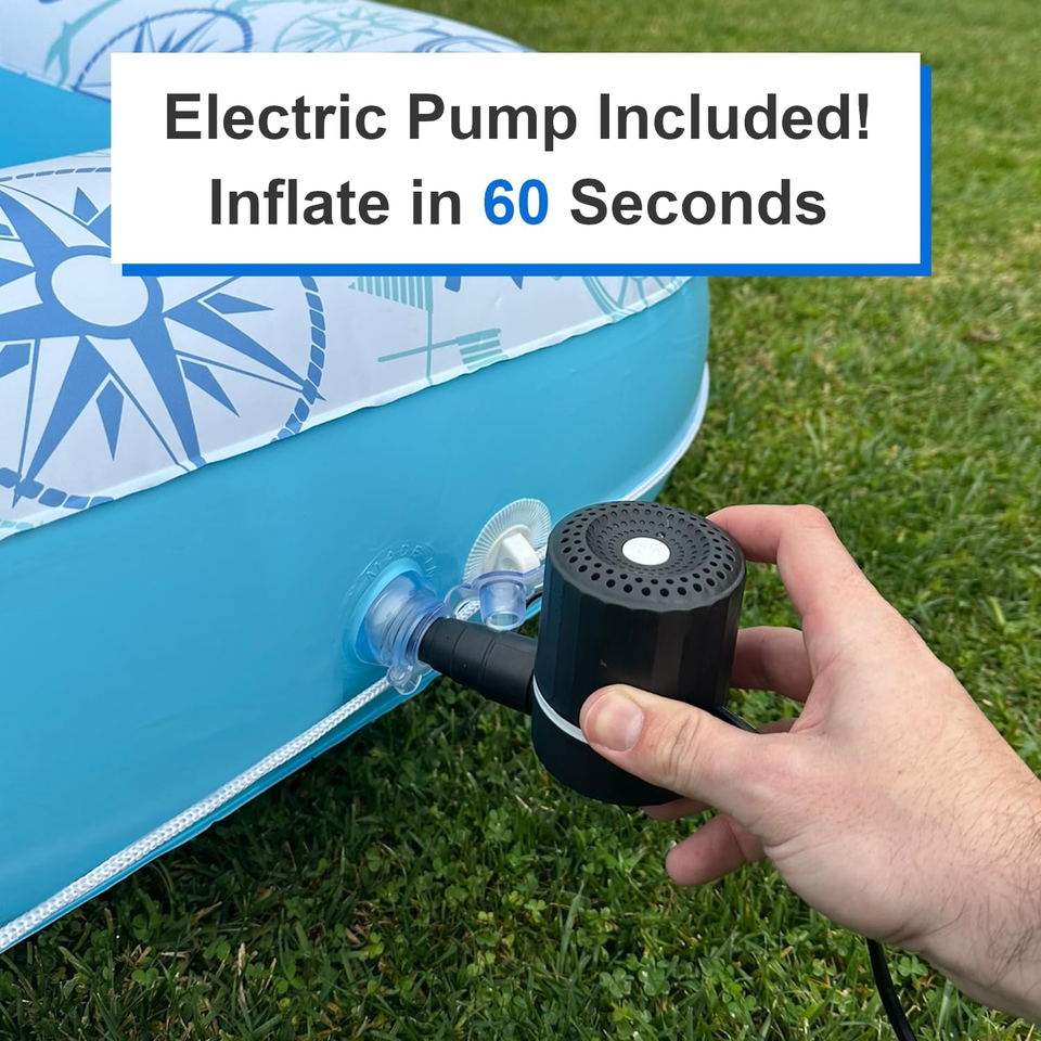 XL Inflatable Tanning Pool Lounge Float - Electric Pump Included - 85 ...