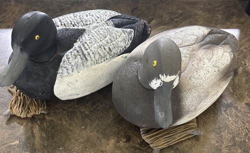 Vintage Pair Of Herters Bluebill Drake And Hen Styrofoam Duck Decoys 14” Weight | eBay