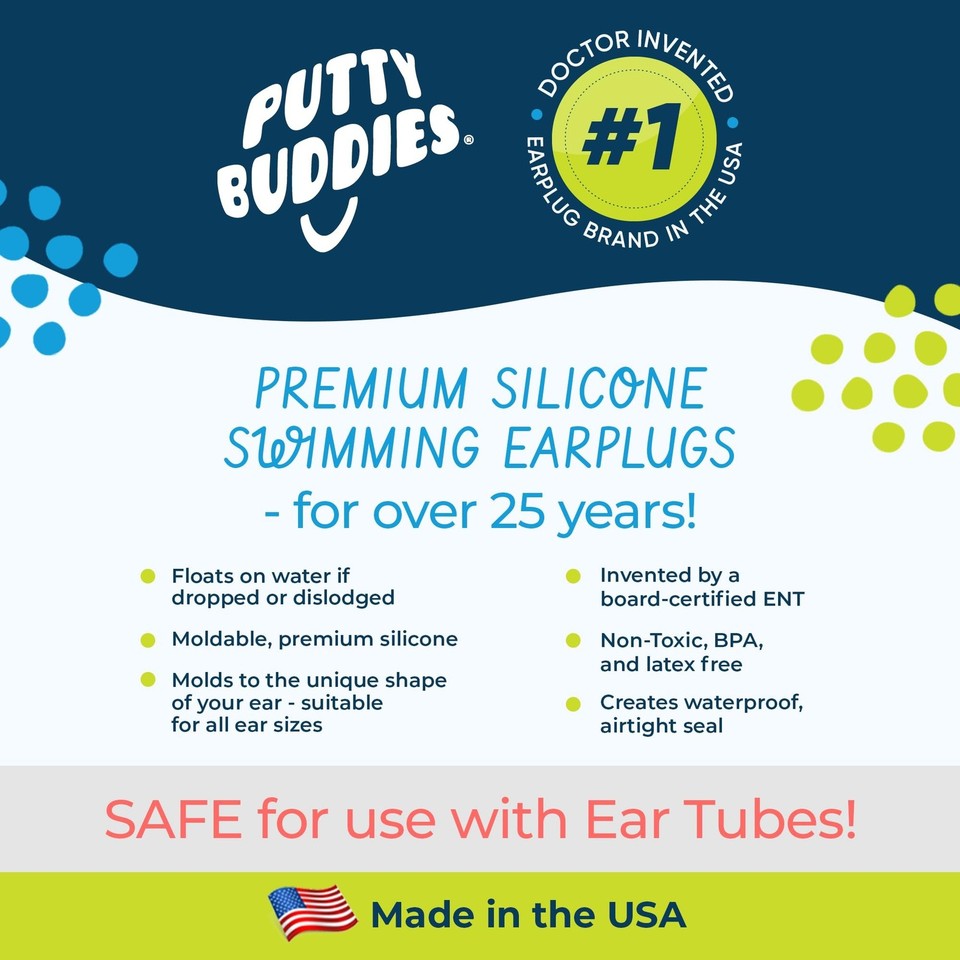 Earvolution Floating Putty Buddies Ear Plugs for Swimming - Invented by ...