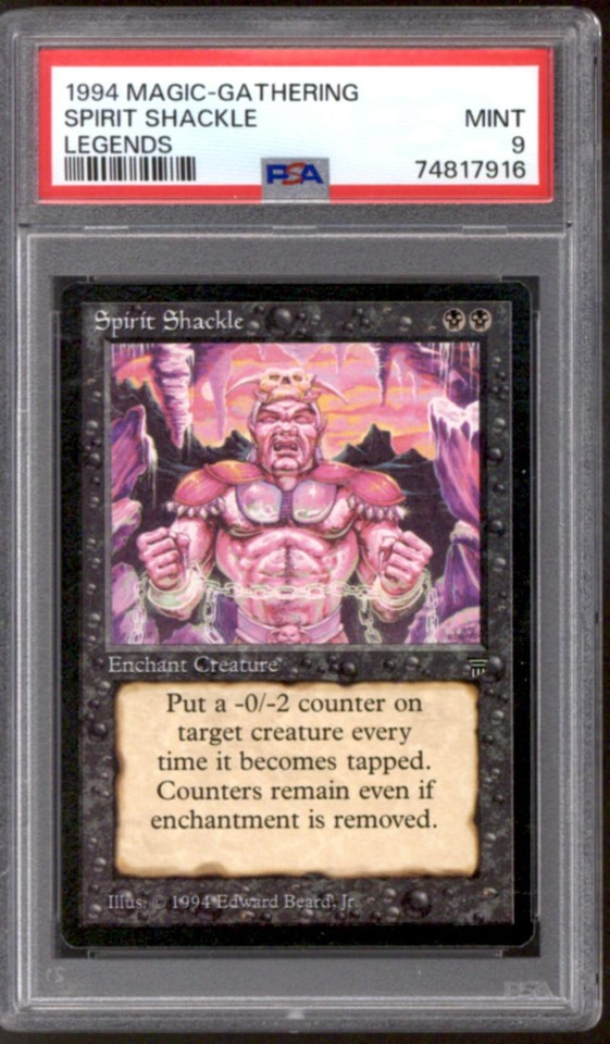 Magic MTG Legends Spirit Shackle PSA 9 NEAR MINT NM | eBay