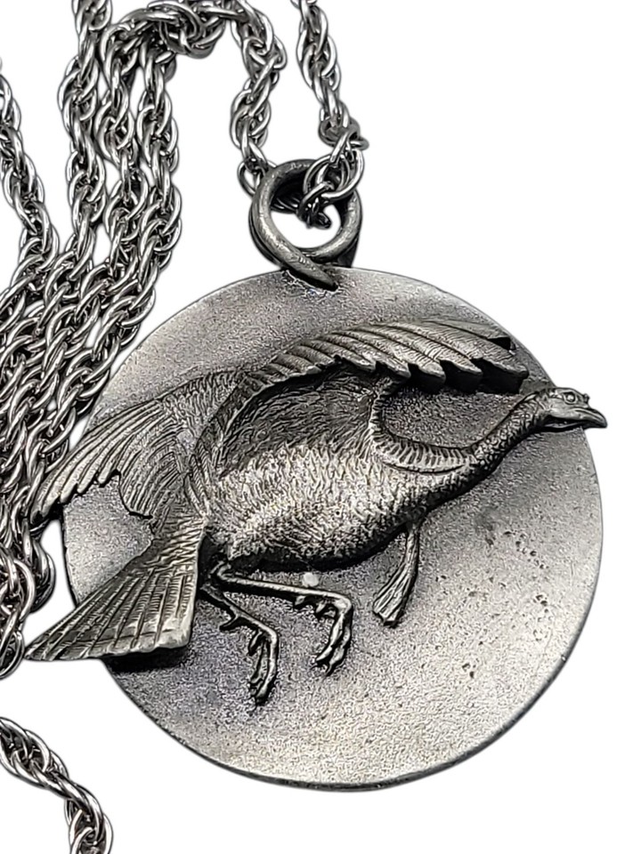 Sid Bell Hand Carved Goose Pendant Necklace Alaskan Silver Smith ...