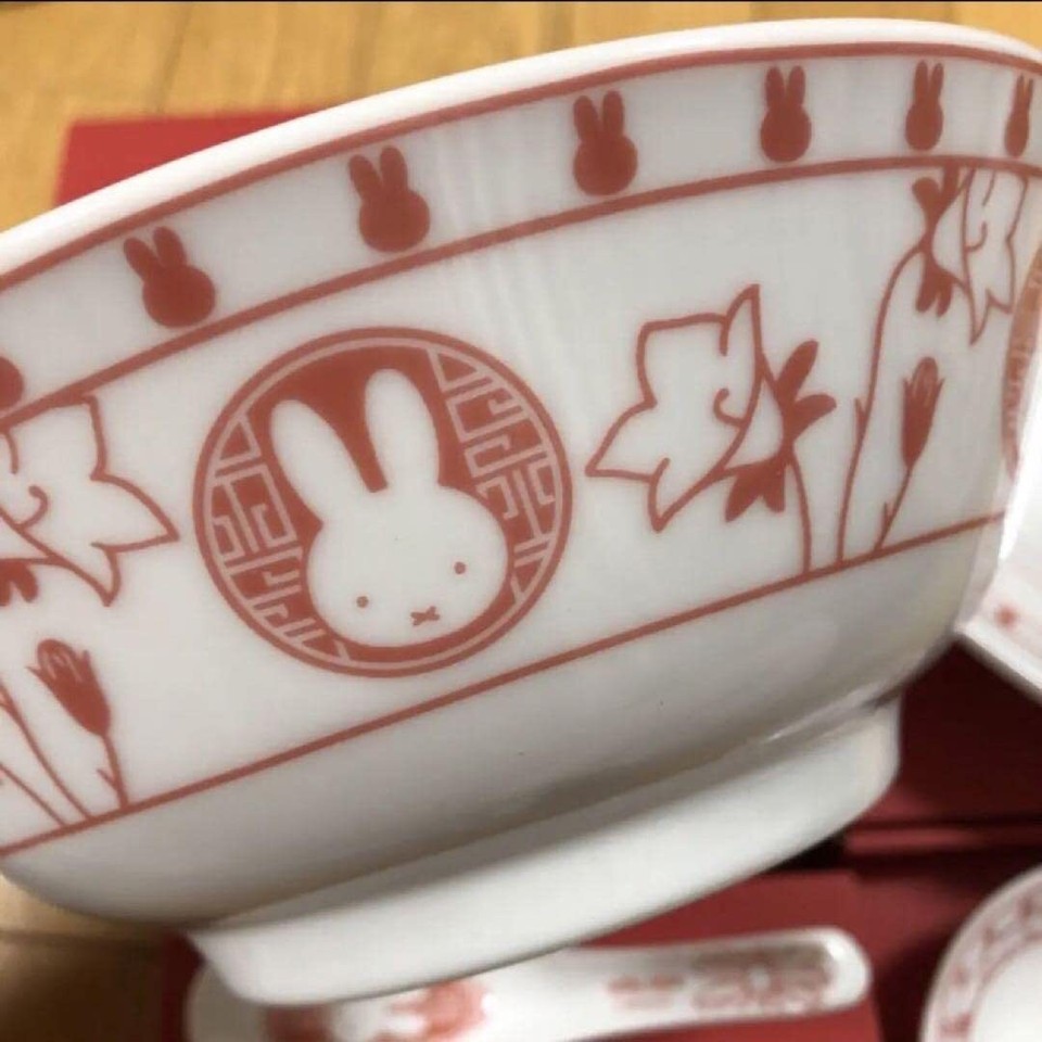 Miffy Style Chinese Tableware Renge Fried Rice Plate Bowl Soy Sauce ...