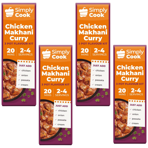Simply Cook Chicken Makhani Recipe Kit 41g - 4 Pack | eBay