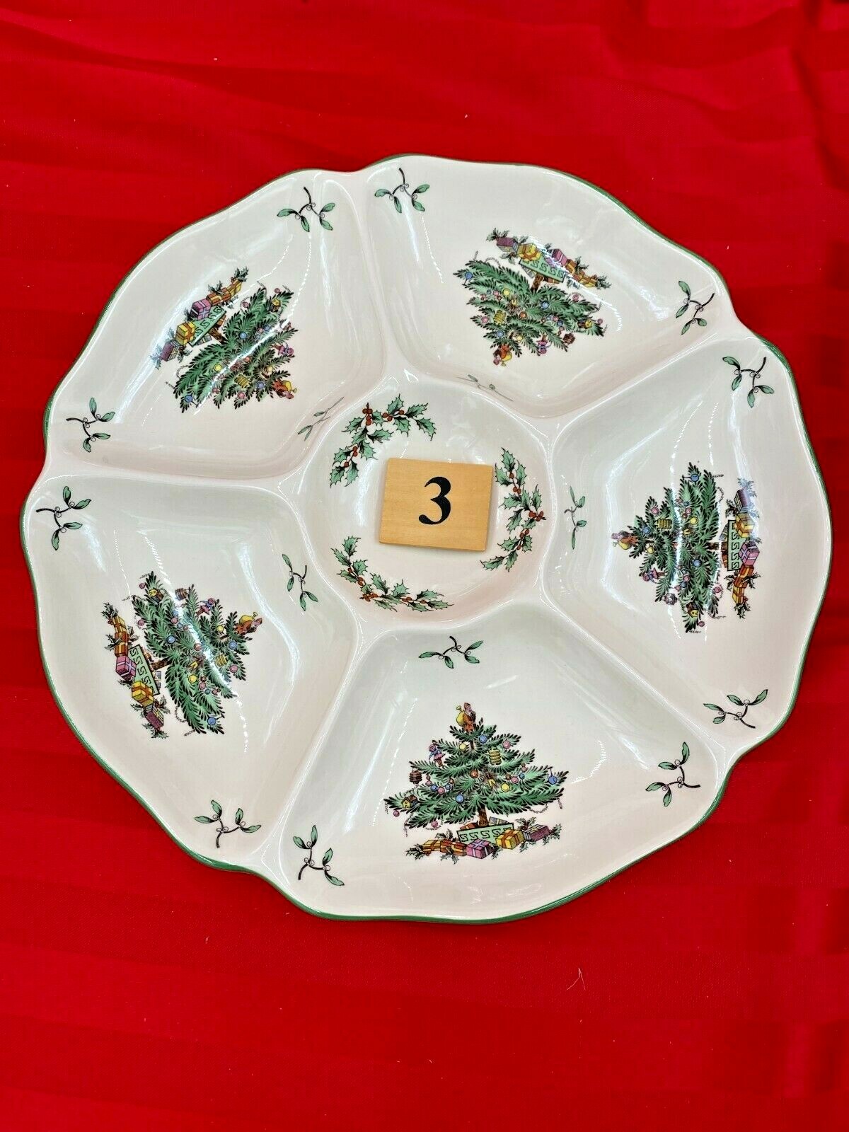 SPODE CHRISTMAS TREE SERVING DISH PLATTER CAKE PLATE ETC YOU CHOOSE ...