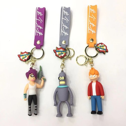 Futurama Bender Fry Keyring Keychain Bag Pendant Charm Birthdays ...