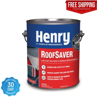 Henry 812 RoofSaver Clear Sealer Shingle Coating to Extend Shingle Life ...