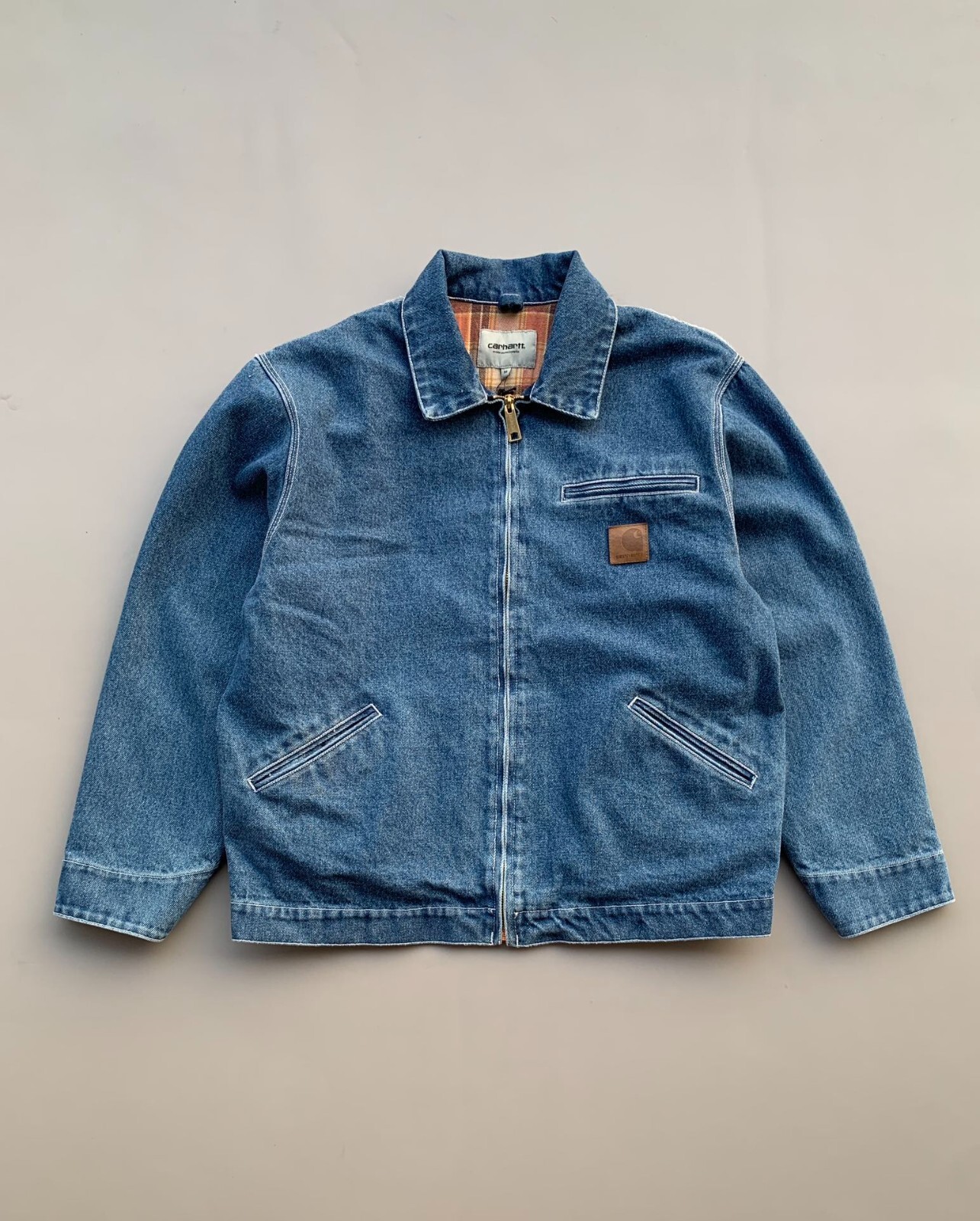 Carhartt wip Rider Jacket New Wash f vintage denim Detroit jacket | eBay