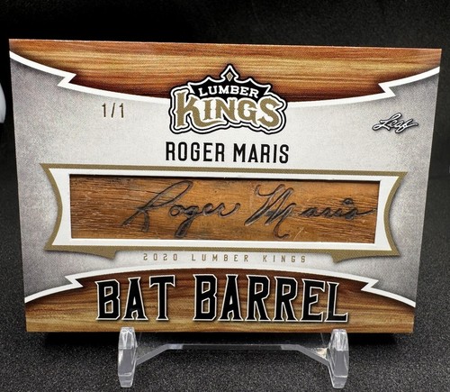 Roger Maris Bat Barrel Signature Nameplate 1/1 Leaf lumber kings game ...