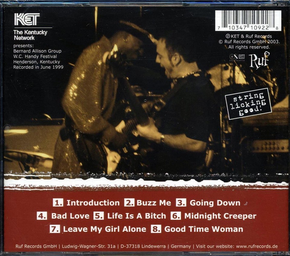 CD Bernard Allison - Kentucky Fried Blues: Live | eBay
