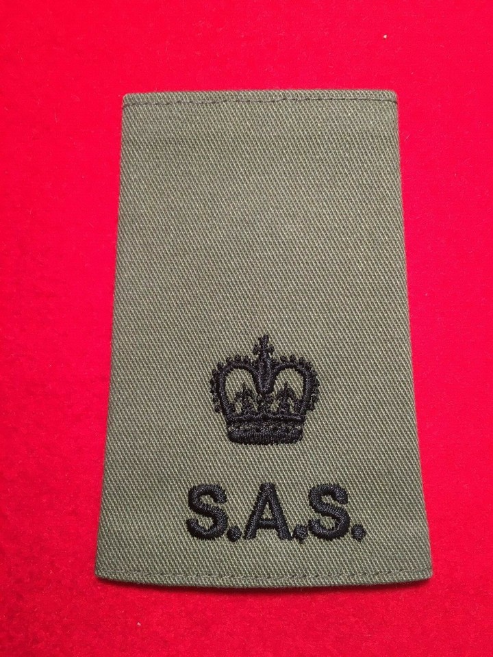 Pair Officers Special Air Service Combat Rank Slide SAS Olive Green ...
