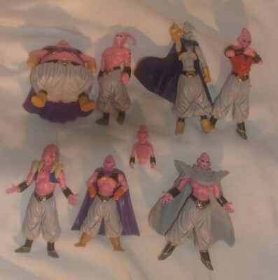 LOT OF 7 BANDAI DRAGONBALL Z MAJIN-BOO MINI FIGURES IN NICE CONDITION ...