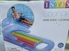 Intex King Kool Lounge Floating Swimming Pool Lounger with Headrest ...