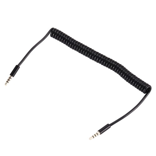 3.5mm Male Plug To Male Female Jack 4 Pin Auxiliary Audio Spiral Cable ...