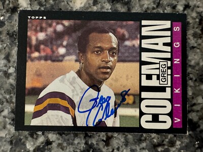 Greg Coleman Signed MINNESOTA VIKINGS Card 1985 Topps | eBay