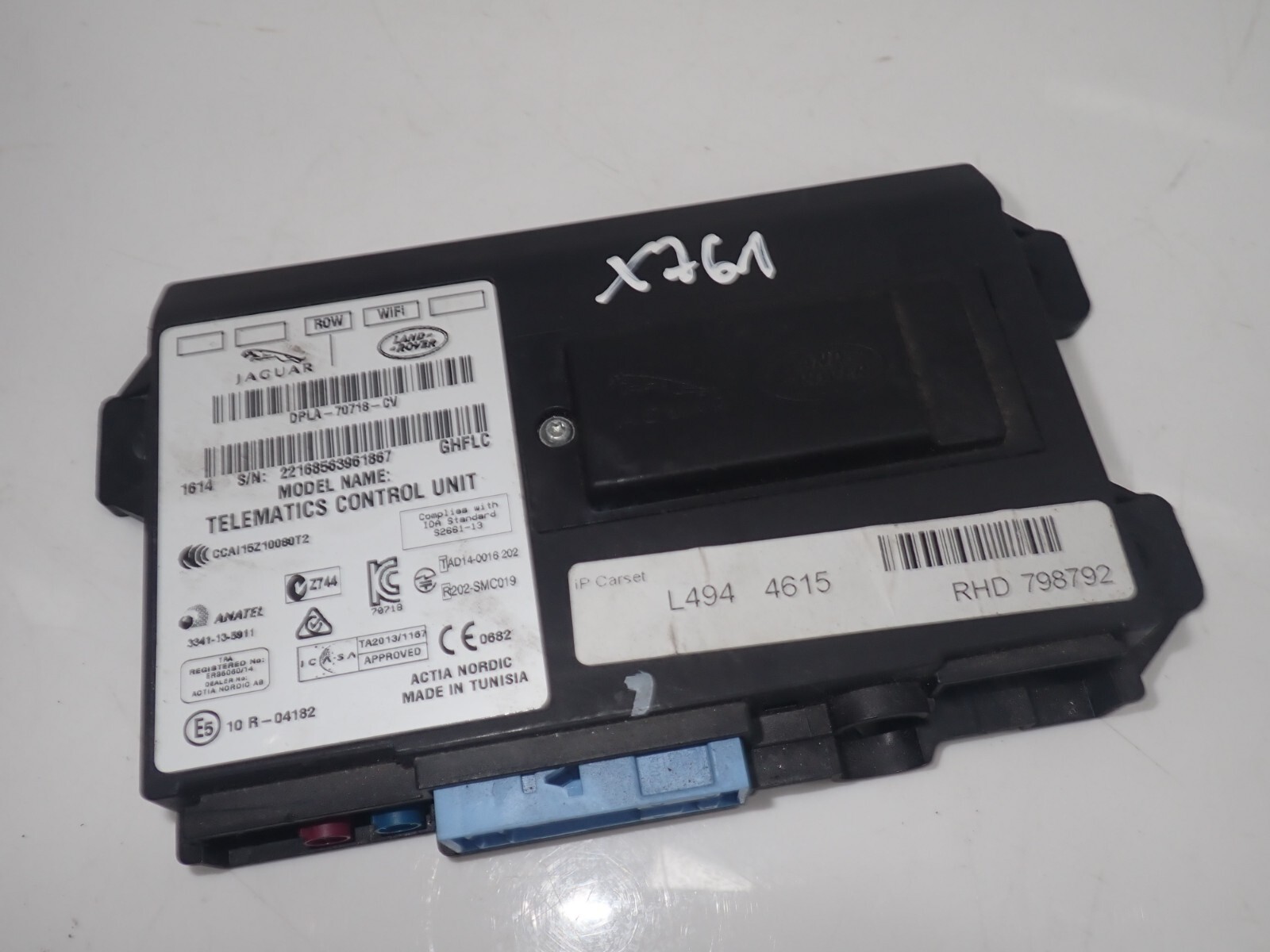 Jaguar XF X260 Range Rover Evoque L538 Telematics Control Module Dpla ...