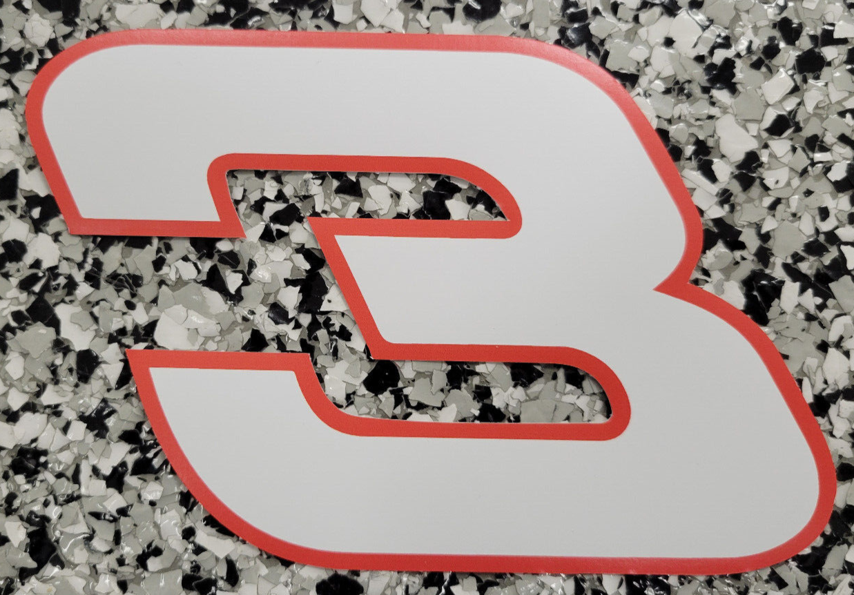 DALE EARNHARDT Sr #3 DIE CUT PRINTED STICKER - Bumper CAR nascar RACE ...