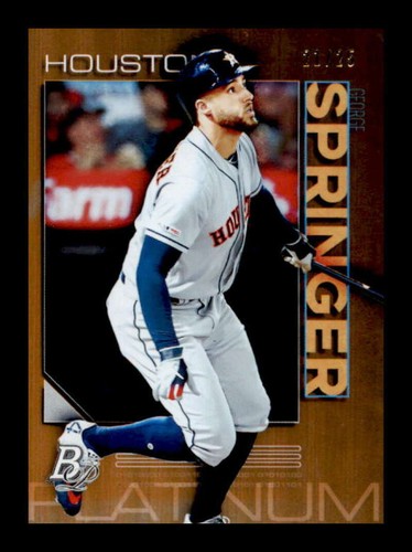 George Springer Astros SP Baseball /25 Orange #69 2020 Bowman Platinum ...