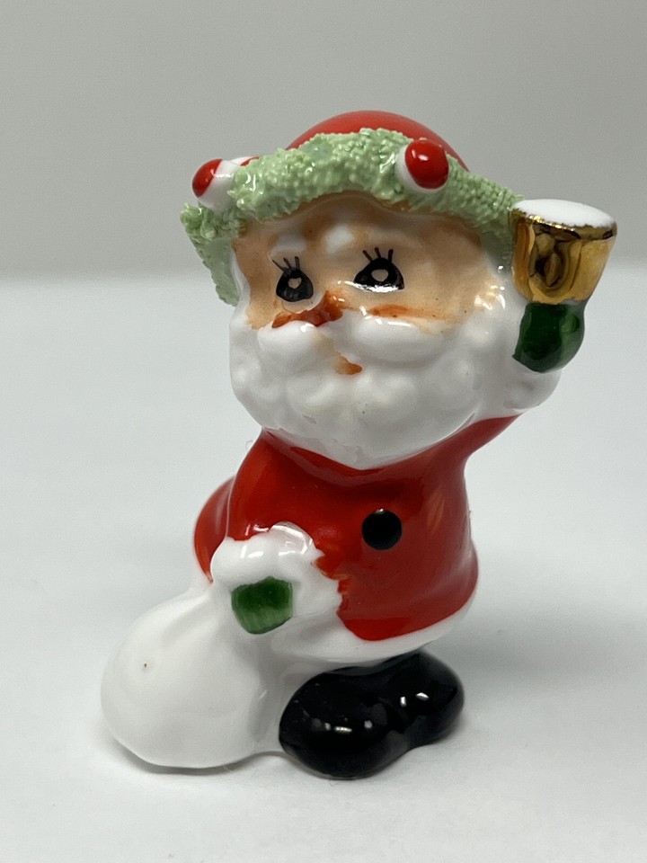Vintage Christmas Napco Ware Santa Claus Set Of 3 Mini Figurines | eBay