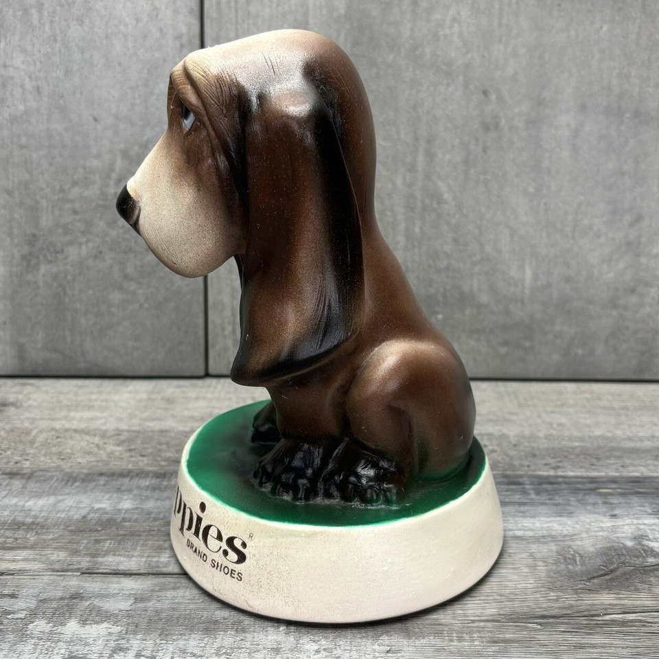 Vintage Hush Puppies Brand Shoes Basset Hound Coin Bank Advertising ...