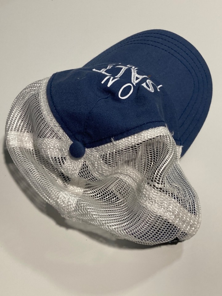 Salt Life adjustable Hat One Size Fits Most Blue White Mesh Back ...