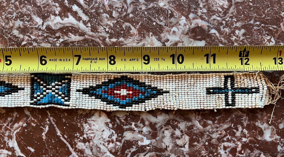 Antique Native American Indigenous Beaded Arm Band Sash Bracelet | eBay