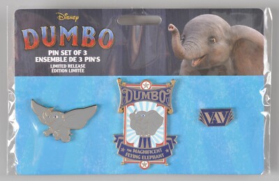 Disney Store Dumbo Pin Set of 3 NEW 2019 Limited Release Flying ...