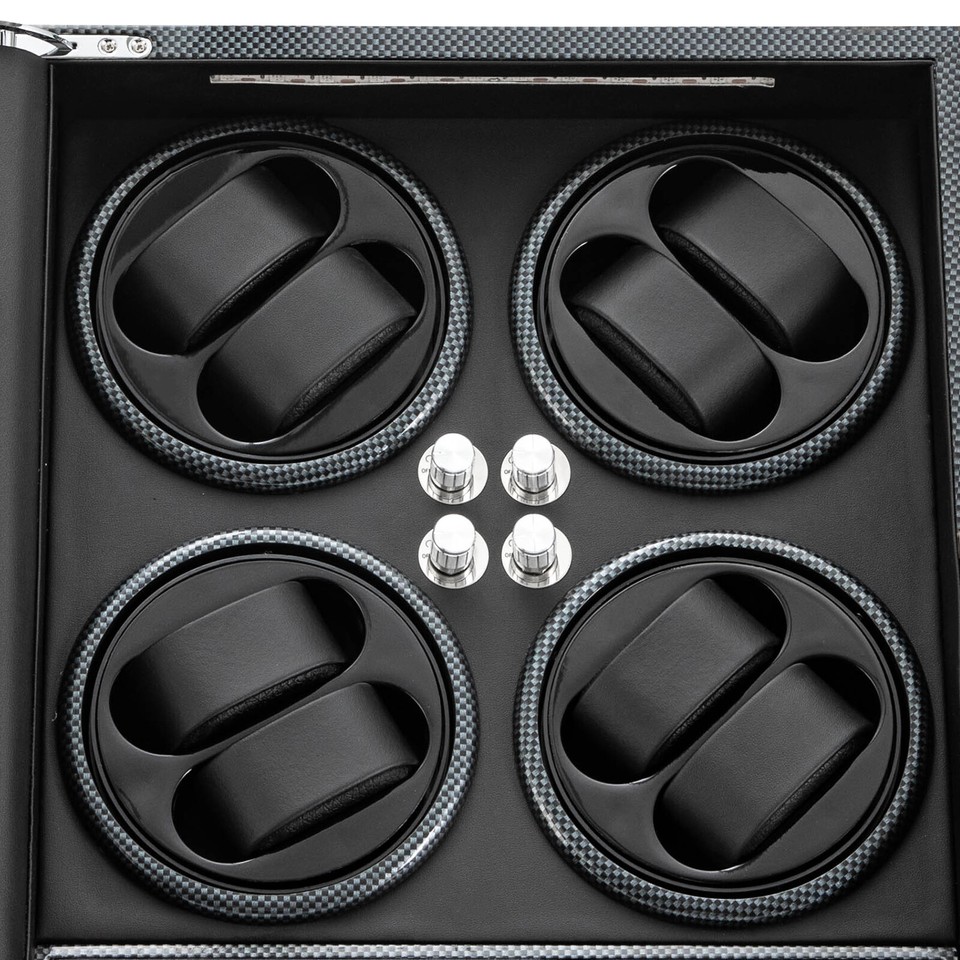 LED Light Automatic Watch Winder Box Display Storage Case 8+5 Watch ...