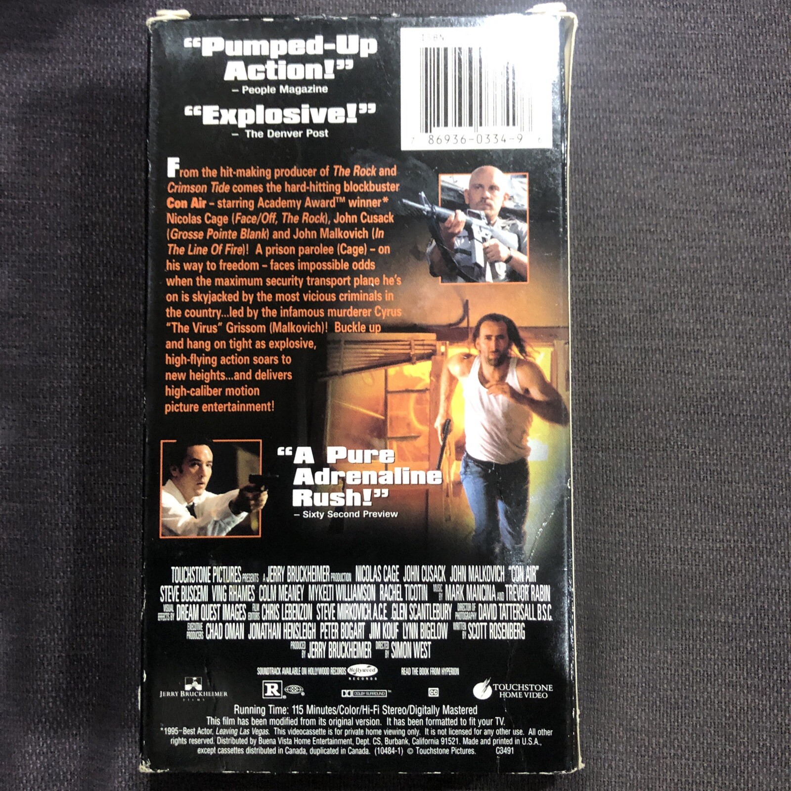 Con Air (VHS, 1997) 786936033496| eBay