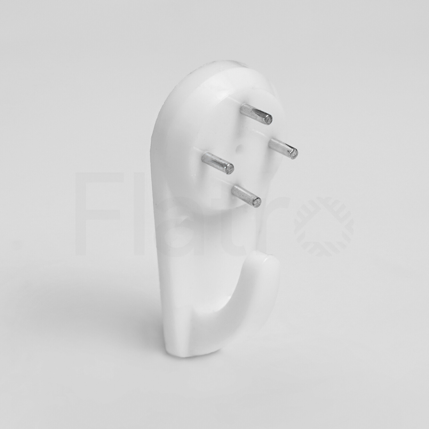40mm Heavy Duty Hard Wall Hanging Hooks Strong White Nail Fixing ...