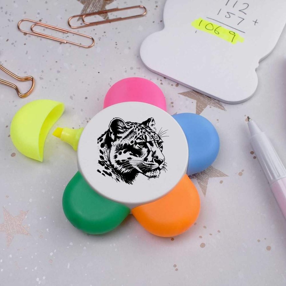 'Snow Leopard' Flower Shape Highlighter Pen (HL00031683) | eBay