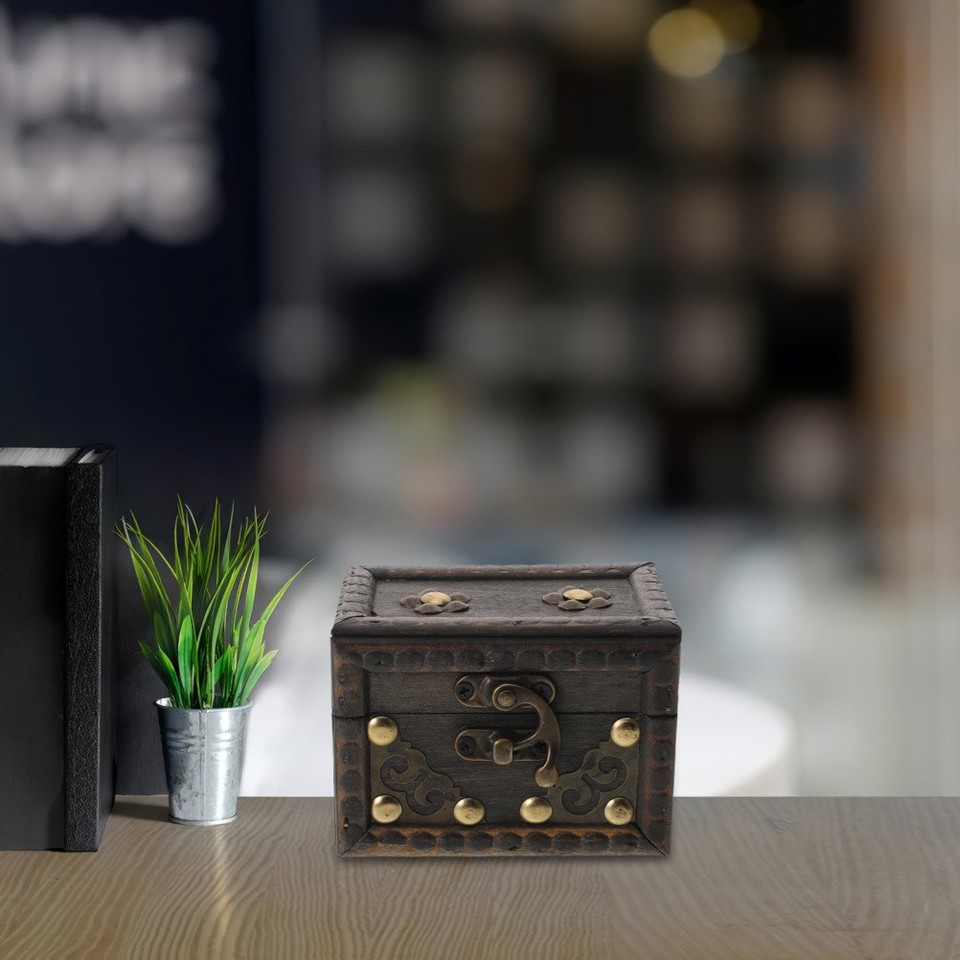 Keepsake Chest Treasure Storage Box Vintage Pirate Jewelry Storing ...