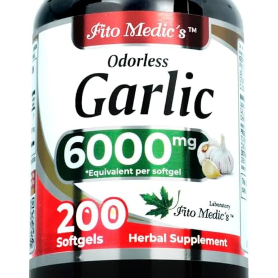 Garlic Pills 6000 mg Equivalent 200 softgels Organic Garlic 200 ...