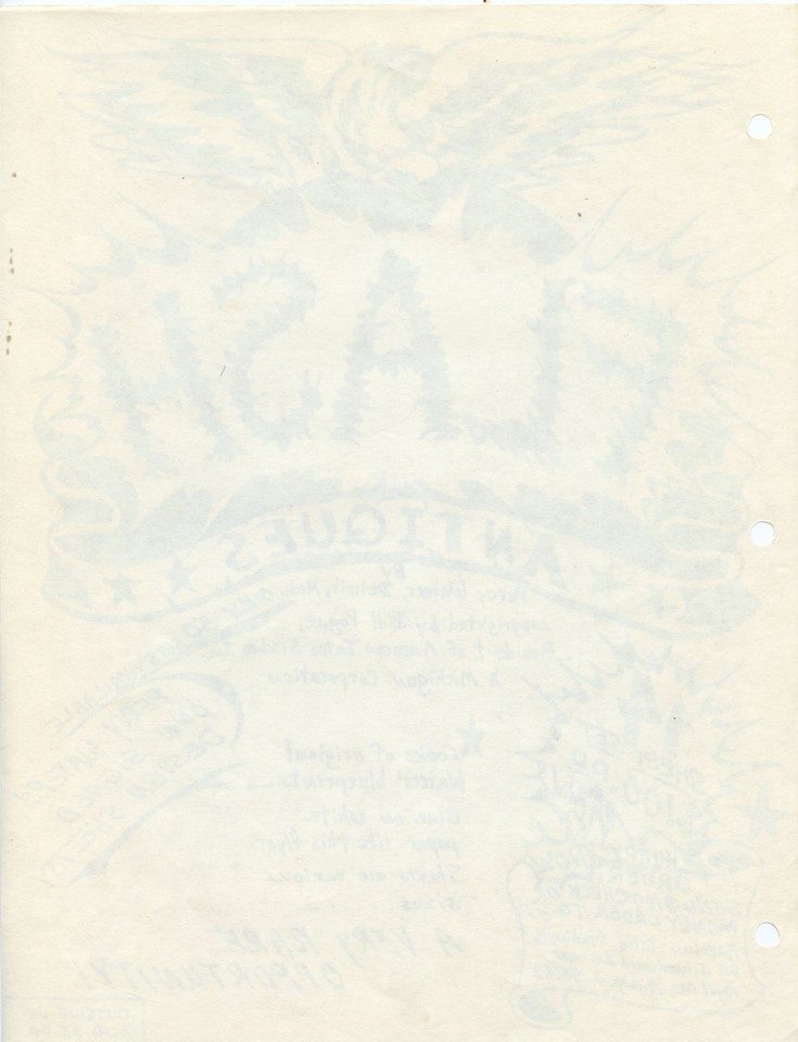 original 1980s percy waters antique tattoo blueprint sale flash card ...