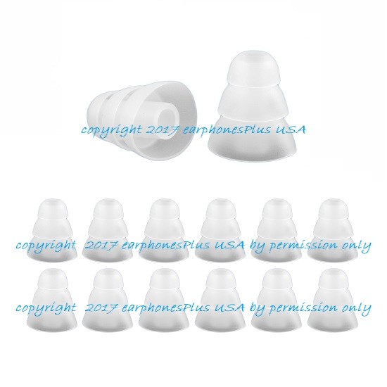 triple flange ear tips, trilevel earphone tips, replacement earbud tips ...