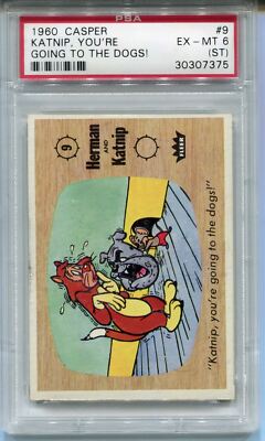 1960 Casper The Ghost #9 Katnip, You're Going To The Dogs! Trading Card ...