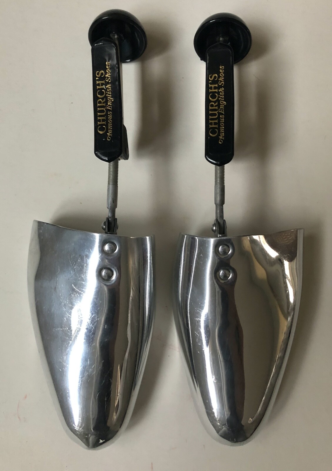Vintage Pair Metal Shoe Forms Stretchers Church's Mad… - Gem