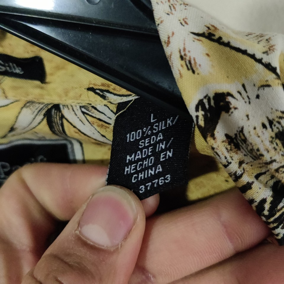 Vintage Ocean Pacific Shirt Mens Large Yellow Hawaiian All Over Print ...