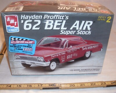 AMT HAYDEN PROFFITT'S 62 CHEVY BEL AIR SS SUPER STOCK MODEL KIT SEALED ...