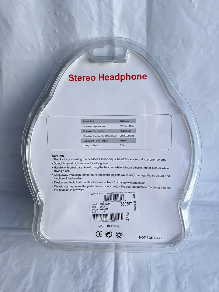 Ray-Ban ZRBGA11 stereo Headphones , MP3/CD/ iPod/iPhone | eBay