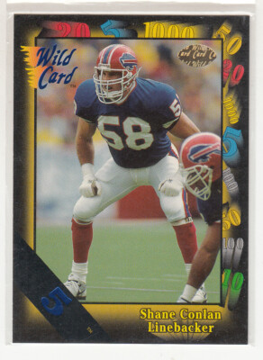 SHANE CONLAN 1991 Wild Card NFL #29 Parallel 5 Stripe Buffalo Bills ...