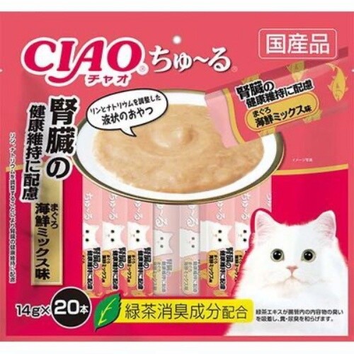 INABA CIAO Churu Liquid "Care for Kidney Health" Cat Treats 14g× ...