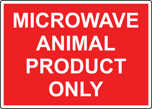 MICROWAVE ANIMAL PRODUCT ONLY | Laminated Vinyl Decal Sticker Label | eBay