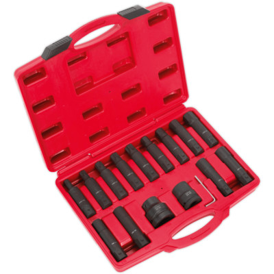 Sealey 16 Piece Combination Drive Impact Hexagon and Torx Socket ...